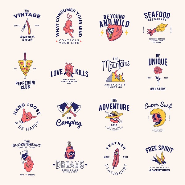 Set of vintage badges design | Premium Vector - rawpixel