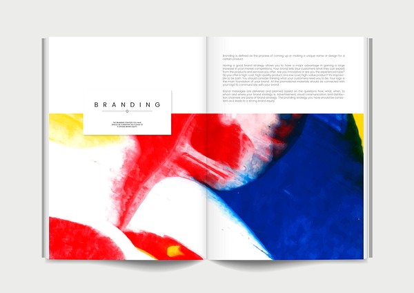 Book with abstract branding design | Free Vector - rawpixel