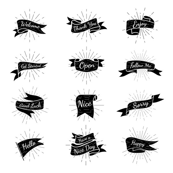 Banners with texts vector set | Premium Vector - rawpixel