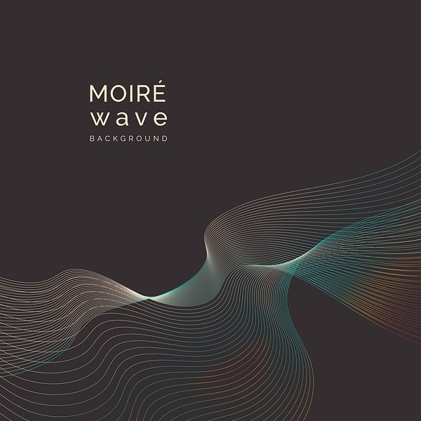 Blue and orange moiré wave | Free Vector - rawpixel
