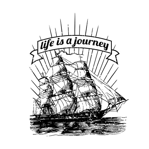 Motivational quote life is a journey | Free Vector - rawpixel