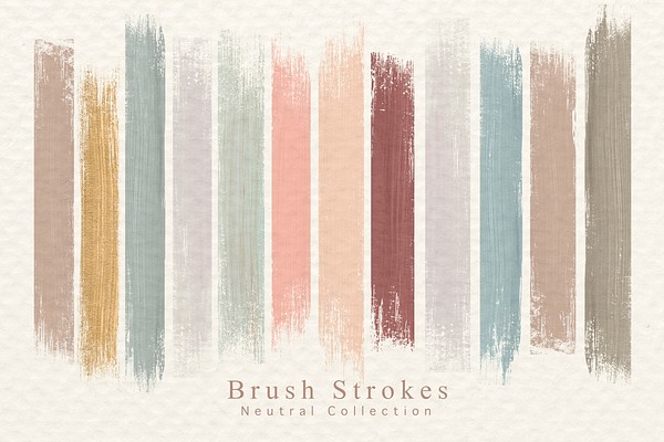 Brush strokes neutral collection vector | Premium PSD - rawpixel