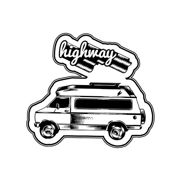 word highway van vector | Premium Vector - rawpixel