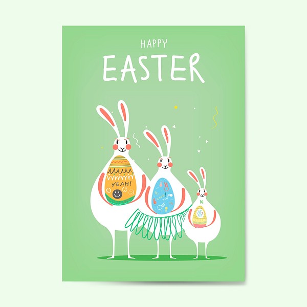 Easter celebration card vector | Free Vector - rawpixel