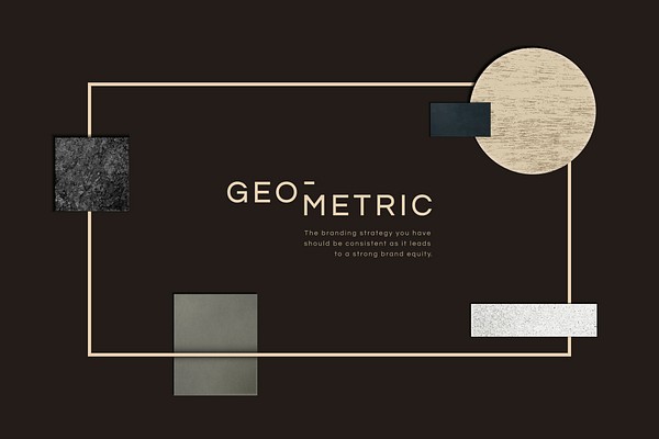 Geometric shape patterned on black | Premium Vector - rawpixel