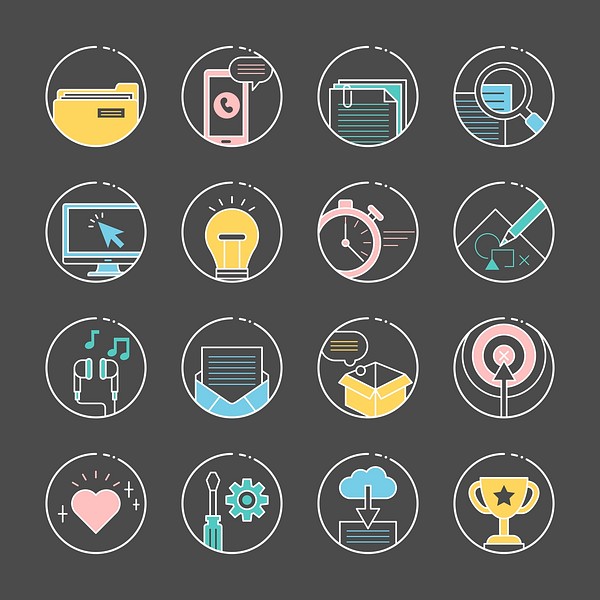 Illustration of vector line collection | Free Vector - rawpixel