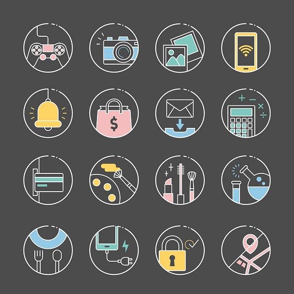 Illustration of vector line collection | Free Vector - rawpixel