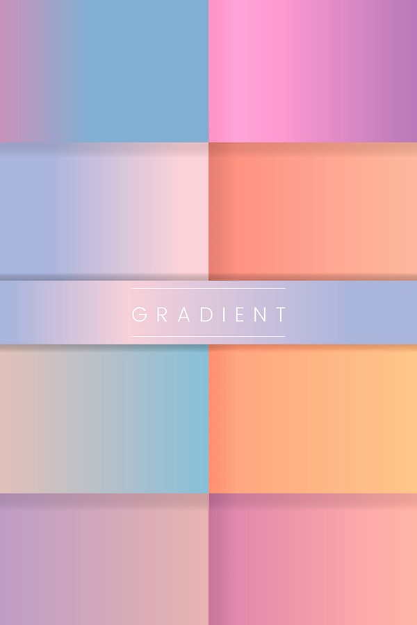 Pastel gradient background vector set | Premium Vector - rawpixel