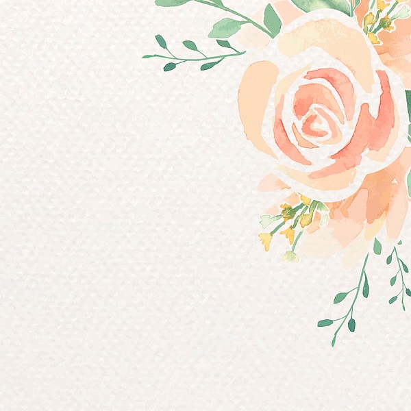 Watercolor orange flower border vector | Premium Vector - rawpixel