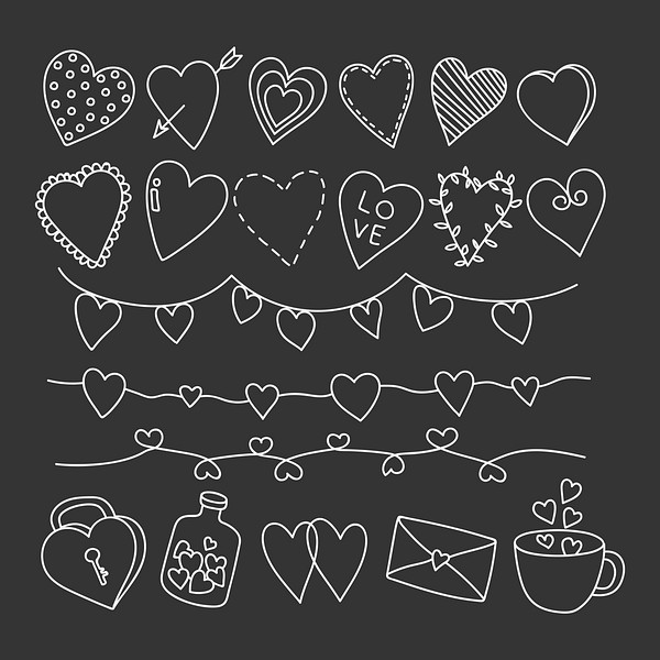Hand drawn love and valentine's | Premium Vector - rawpixel