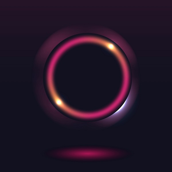 Retro neon round badge vector | Premium Vector - rawpixel