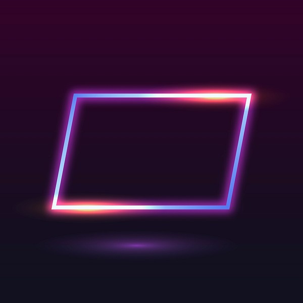 Retro neon rectangle badge vector | Premium Vector - rawpixel