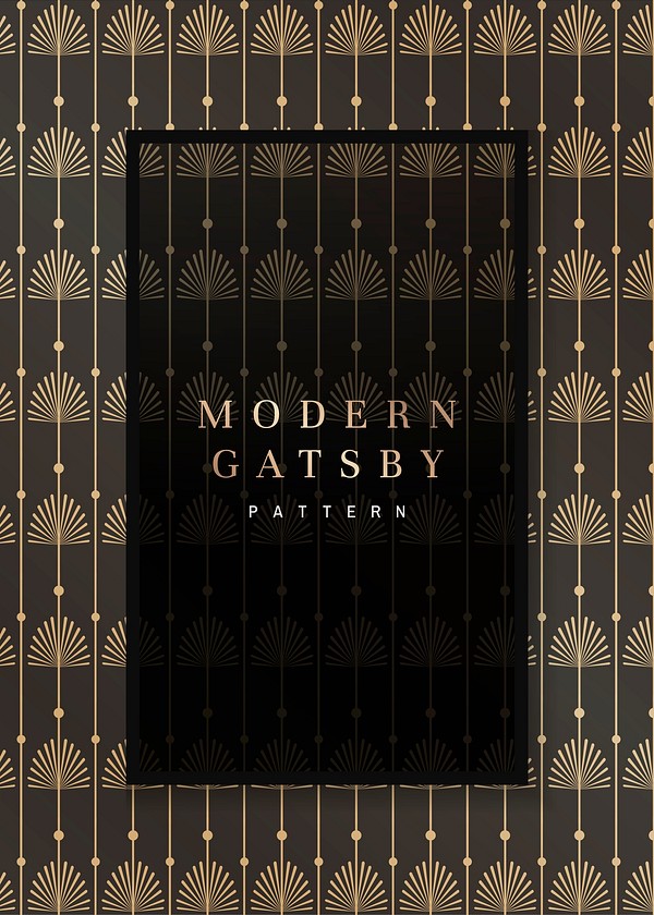 Modern golden gatsby pattern design | Premium Vector - rawpixel