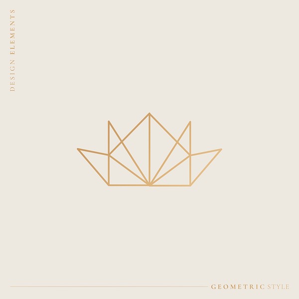 Luxurious geometric crown design vector | Premium Vector - rawpixel