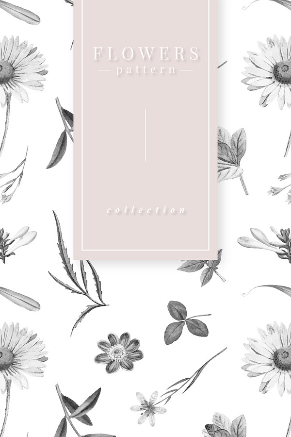 Blooming flowers pattern vector collection | Premium Vector - rawpixel
