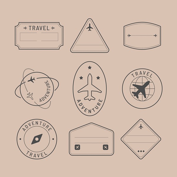 Travel stickers and badge set | Premium Vector - rawpixel