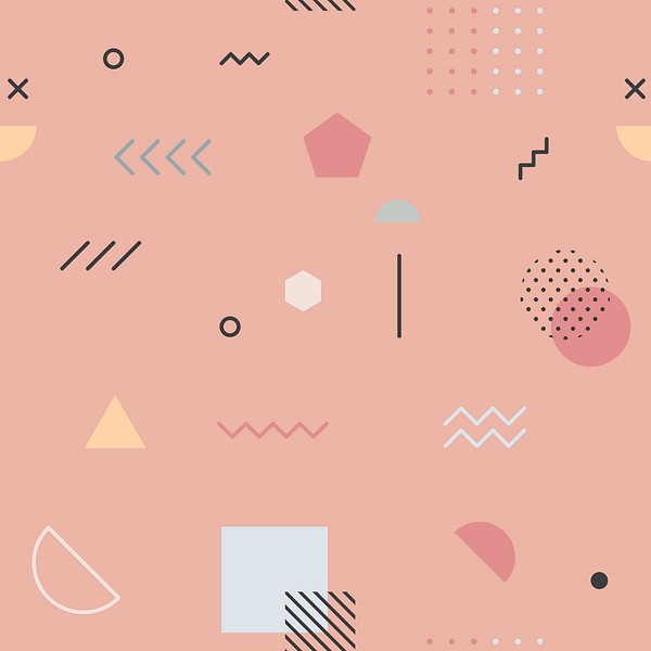Pink Memphis pattern wallpaper vector | Premium Vector - rawpixel