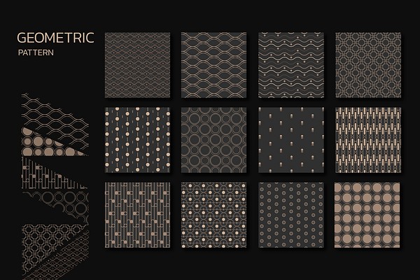 Seamless geometric pattern vector set | Premium Vector - rawpixel