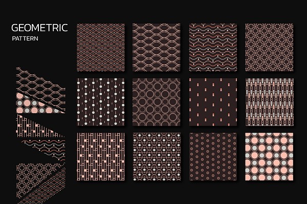 Seamless geometric pattern vector set | Premium Vector - rawpixel
