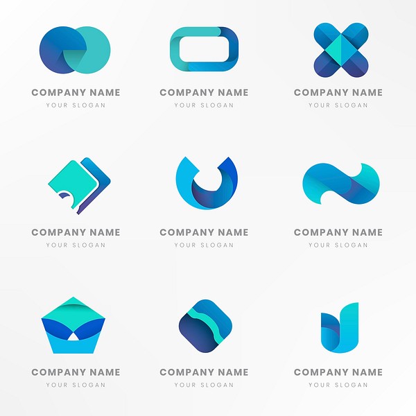 Blue logo branding design vector | Premium Vector - rawpixel