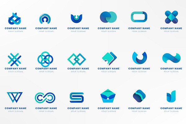 Blue logo branding design vector | Premium Vector - rawpixel