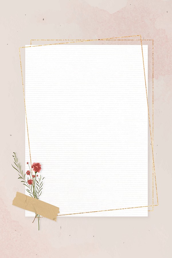 Blank rectangle gold frame pink | Premium Vector - rawpixel
