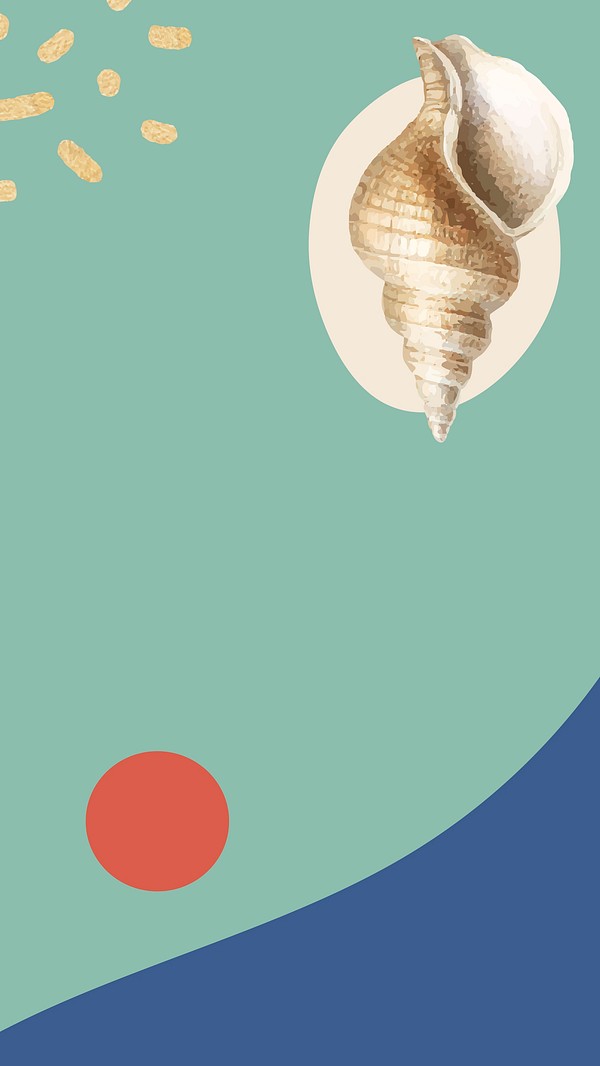 Conch shell pattern green mobile | Premium Vector - rawpixel