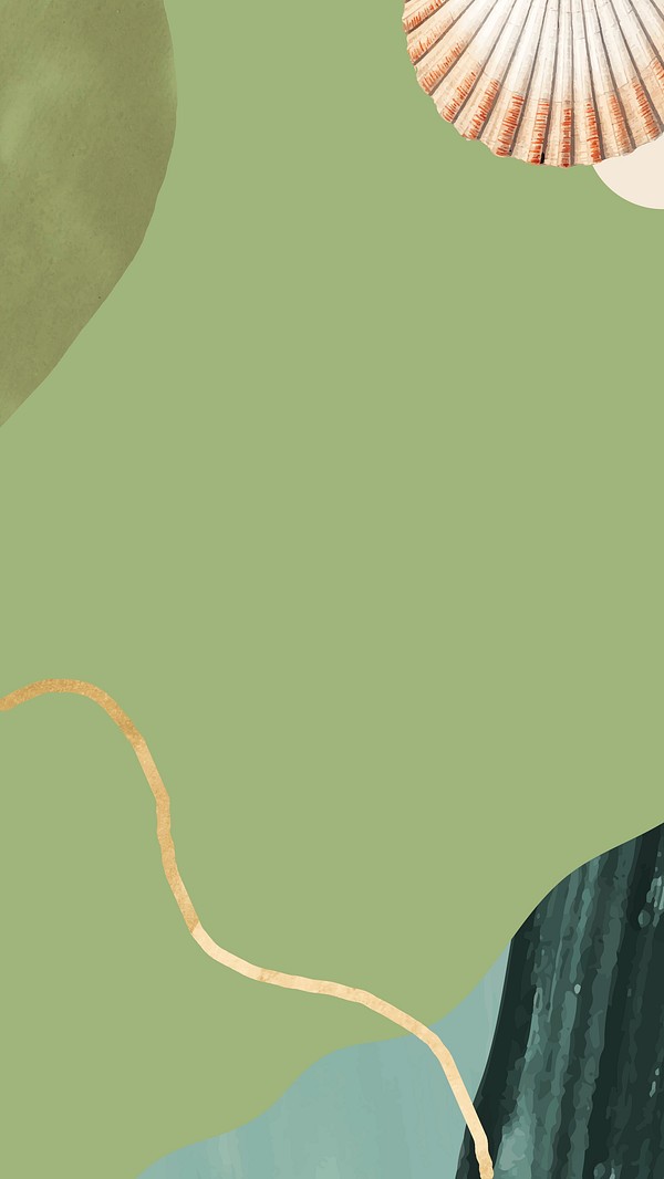 Clam shell pattern green mobile | Premium Vector - rawpixel