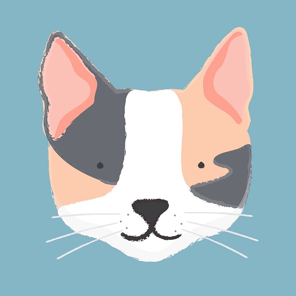 Illustration of a cat's head | Free Vector Illustration - rawpixel