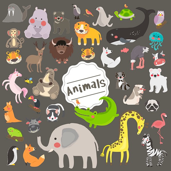 Illustration drawing style set wildlife | Premium Vector - rawpixel