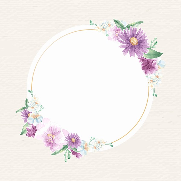 Round gold flower frame vector | Premium Vector - rawpixel