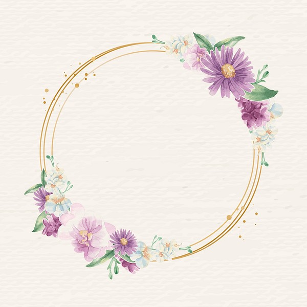 Round gold flower frame vector | Premium Vector - rawpixel