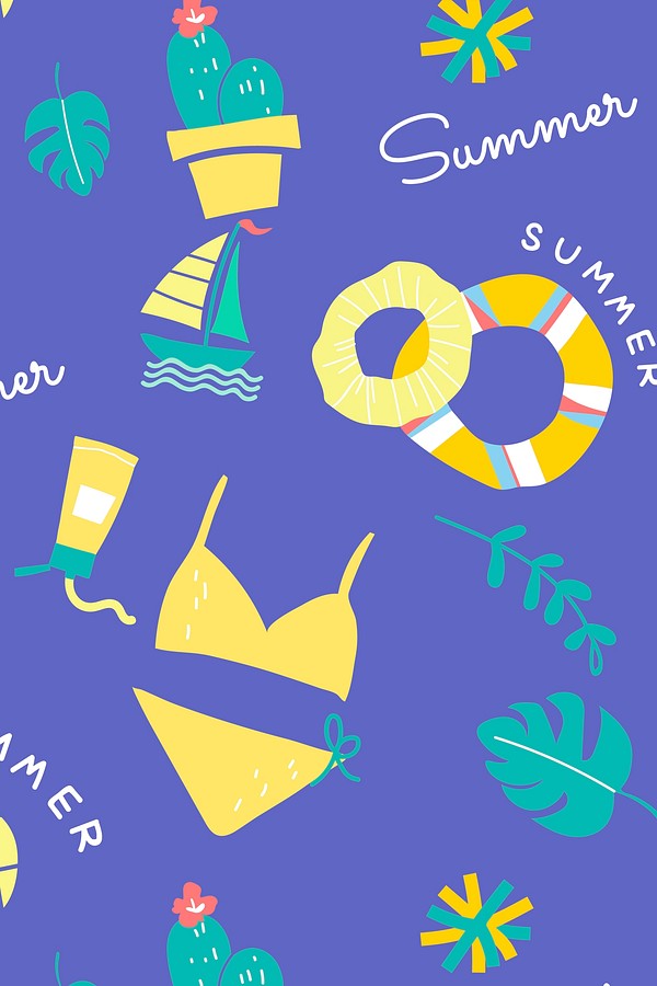 Summer design elements collection vector | Premium Vector - rawpixel