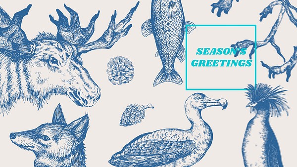 Animal drawing collection grayscale wallpaper | Premium Vector - rawpixel