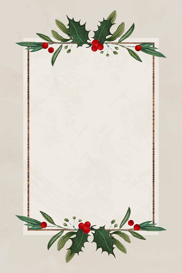 Blank festive rectangular christmas frame | Premium Vector - rawpixel