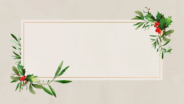Blank festive rectangular Christmas frame | Premium Vector - rawpixel