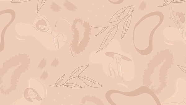 Beige botanical patterned background vector | Free Vector - rawpixel