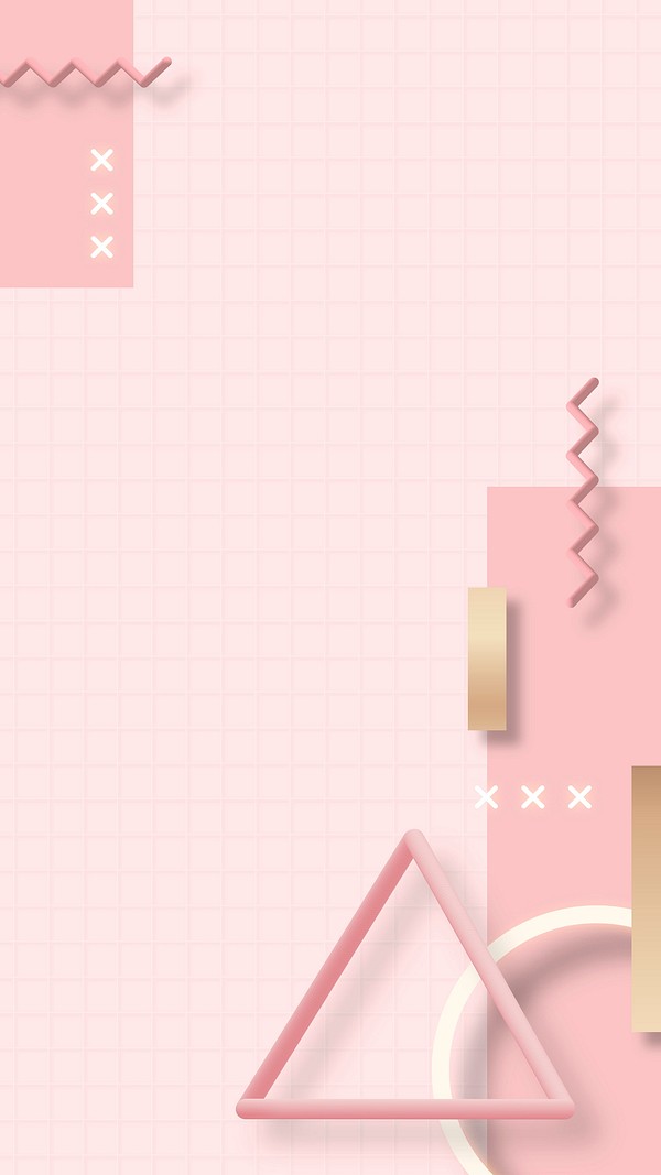 Pink geometric Memphis background vector | Premium Vector - rawpixel