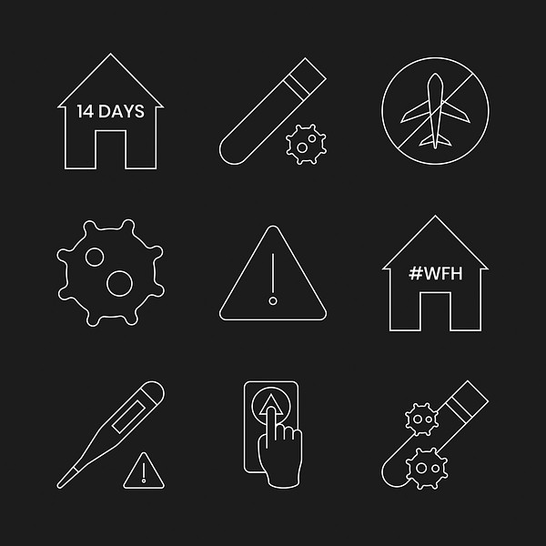 Coronavirus outbreak icon set vector | Free Vector - rawpixel