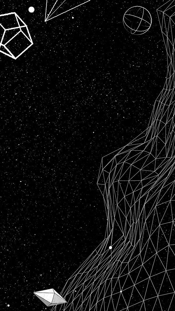 Gray wireframe wave with geometric | Free Photo - rawpixel