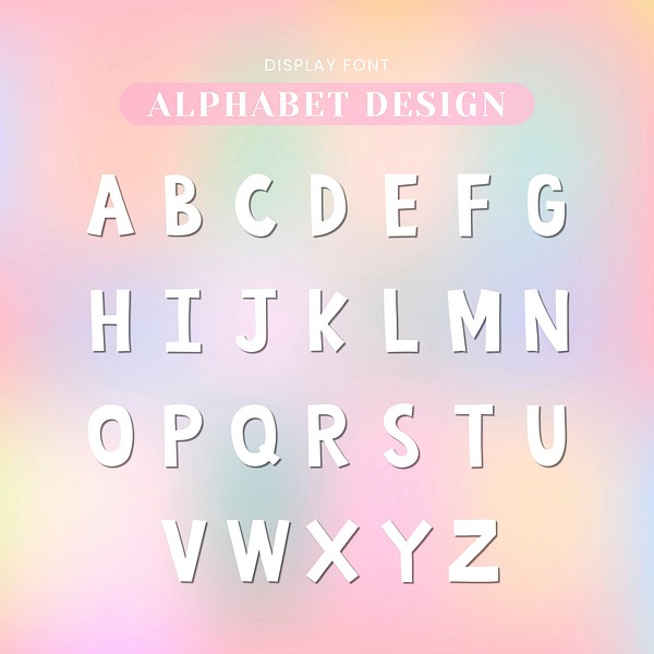Display font alphabet set vector | Premium Vector - rawpixel