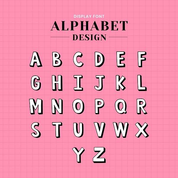Display font alphabet set vector | Premium Vector - rawpixel