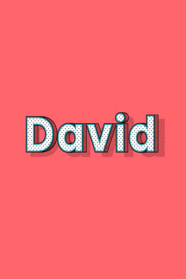 David vector halftone word typography | Free Photo - rawpixel