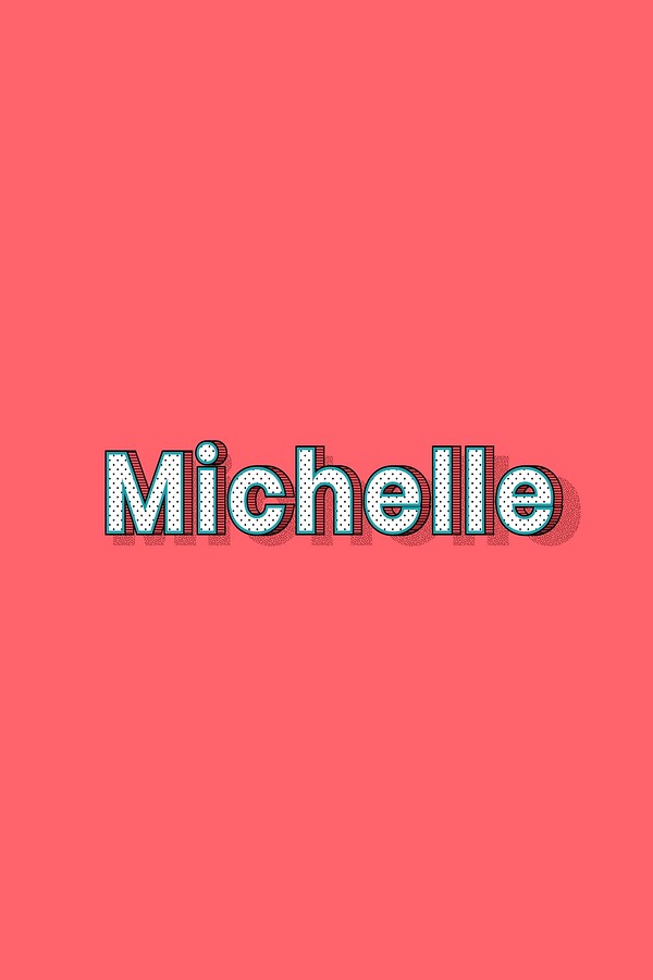 Michelle vector halftone word typography | Free Photo - rawpixel