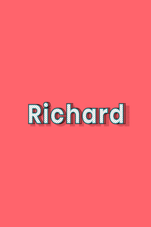 Richard vector halftone word typography | Free Photo - rawpixel