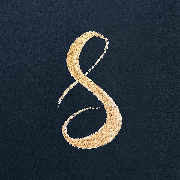Cursive gold letter s vector | Premium Vector - rawpixel