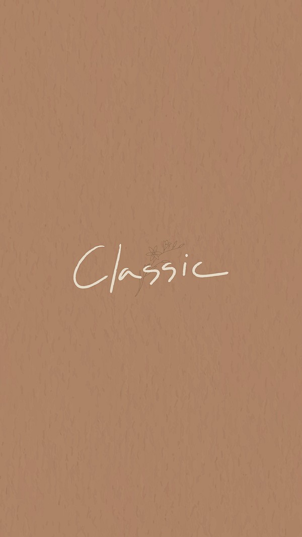 Classic typography brown background mobile | Premium Vector - rawpixel