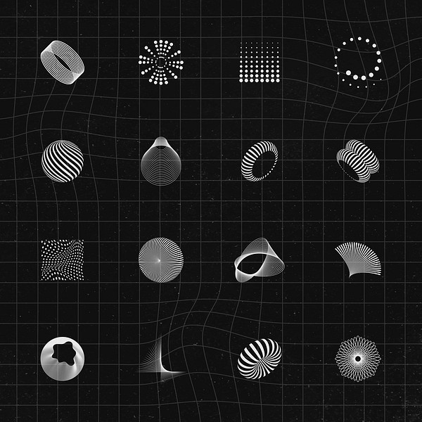 Abstract 3D design elements collection | Premium Vector - rawpixel