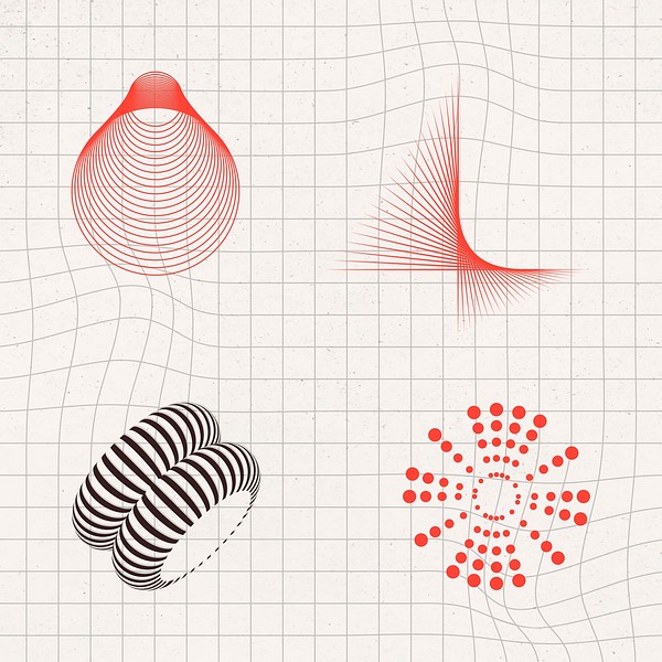 Abstract 3D design elements collection | Premium Vector - rawpixel