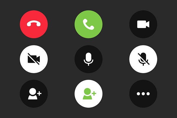 Smartphone call icon vector set | Premium Vector - rawpixel